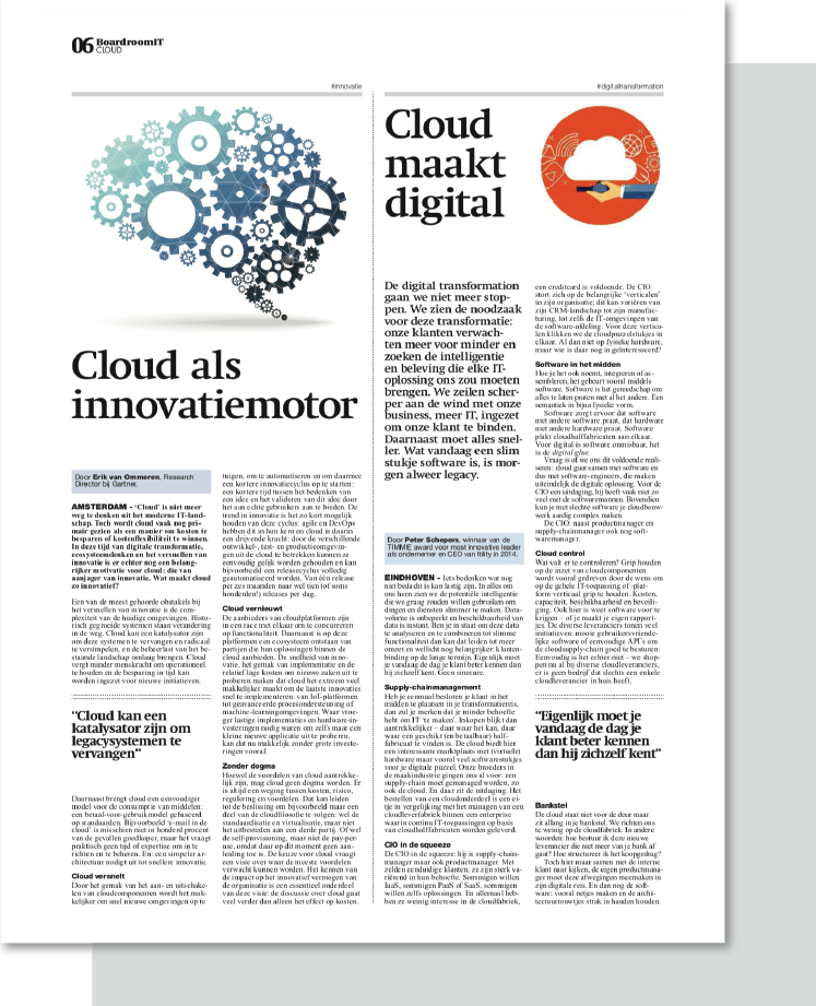 Using Cloud as digital enabler